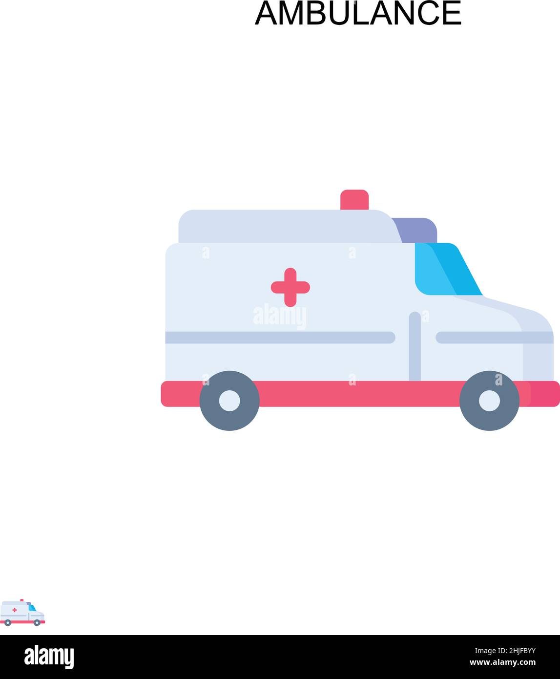 Ambulance Simple vector icon. Illustration symbol design template for ...