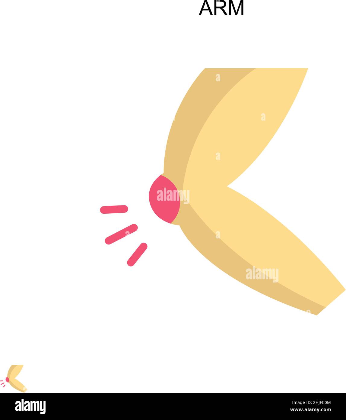 Arm Simple vector icon. Illustration symbol design template for web ...