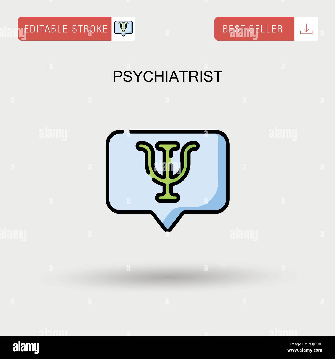 Psychiatrist Simple vector icon Stock Vector Image & Art - Alamy