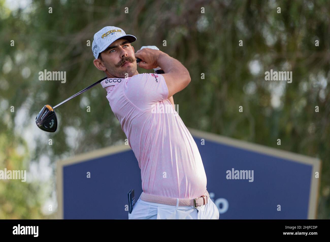 Eric Van Rooyen of South Africa tees off at the 16th hole during round ...