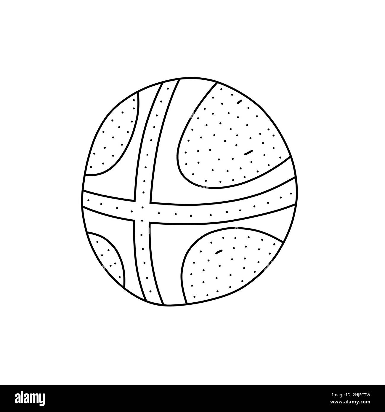 Hand drawn vector illustration of a ball in doodle style. Cute ... Hand drawn vector illustration of a ball in doodle style. Cute ...