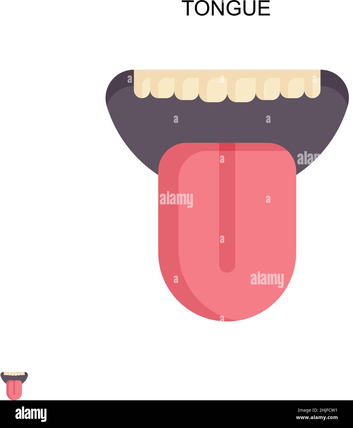 Tongue Simple vector icon. Illustration symbol design template for web ...