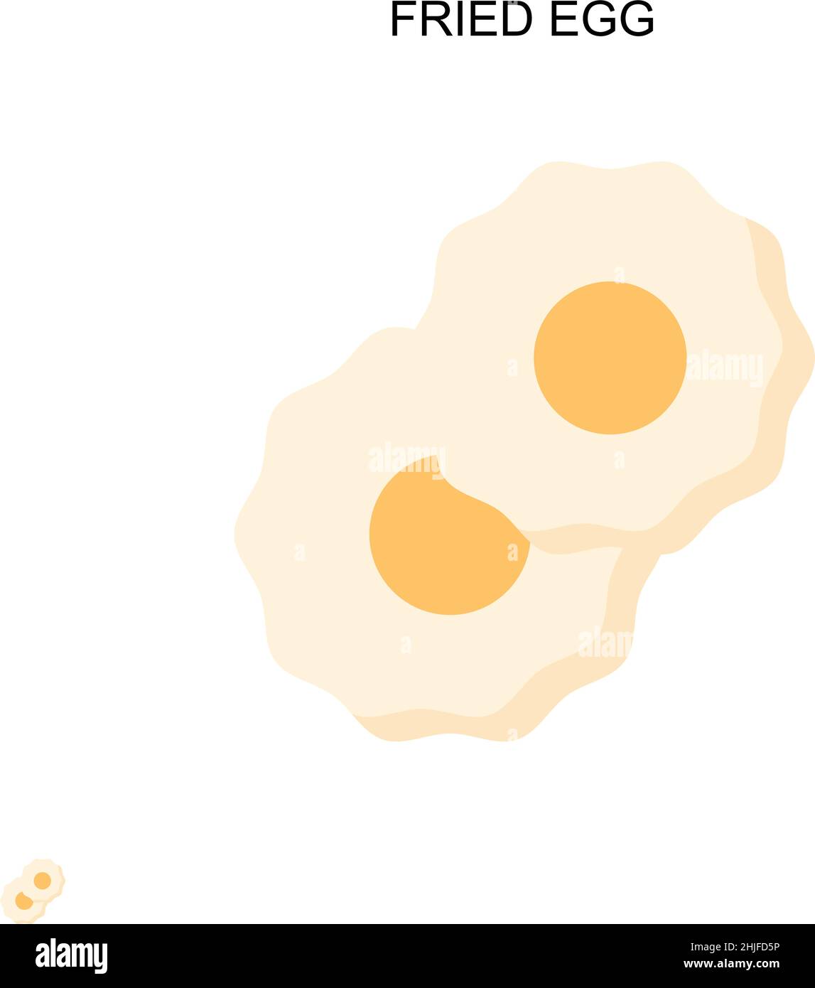 Fried egg Simple vector icon. Illustration symbol design template for ...