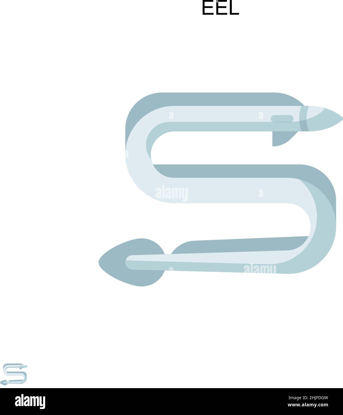 Eel Simple vector icon. Illustration symbol design template for web ...