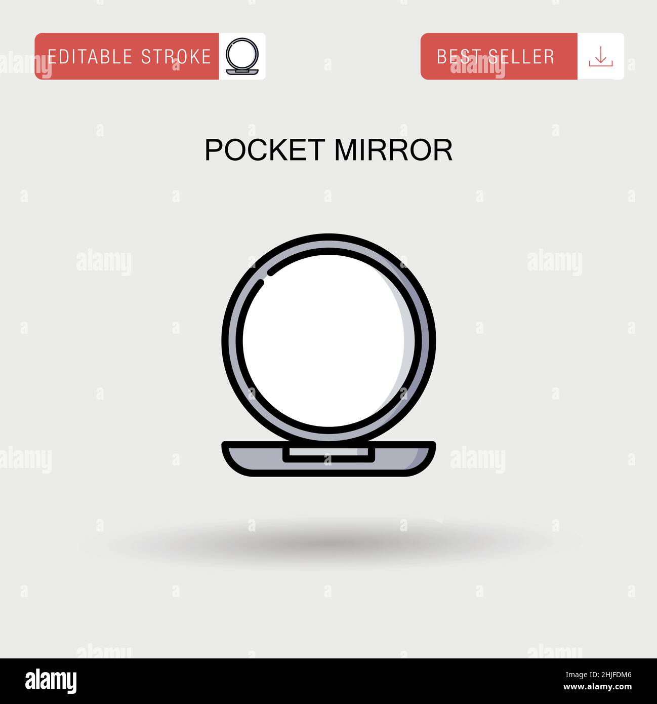 Pocket mirror Simple vector icon Stock Vector Image & Art - Alamy