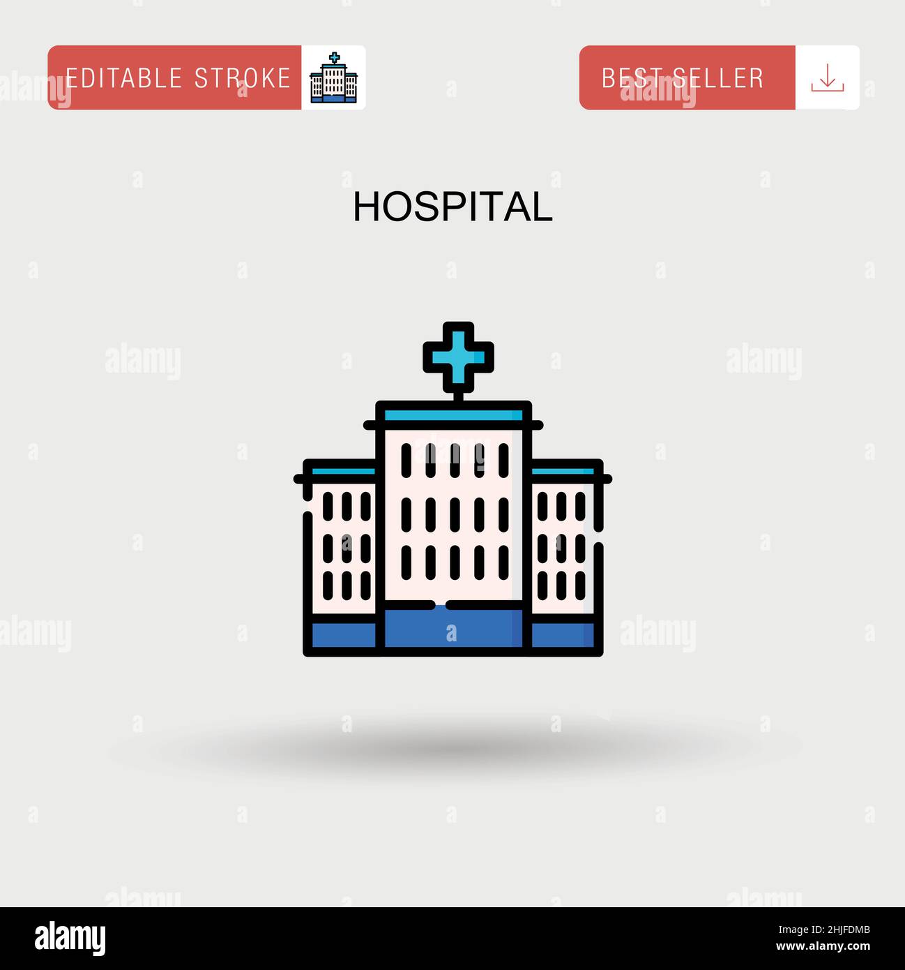Hospital Simple vector icon Stock Vector Image & Art - Alamy