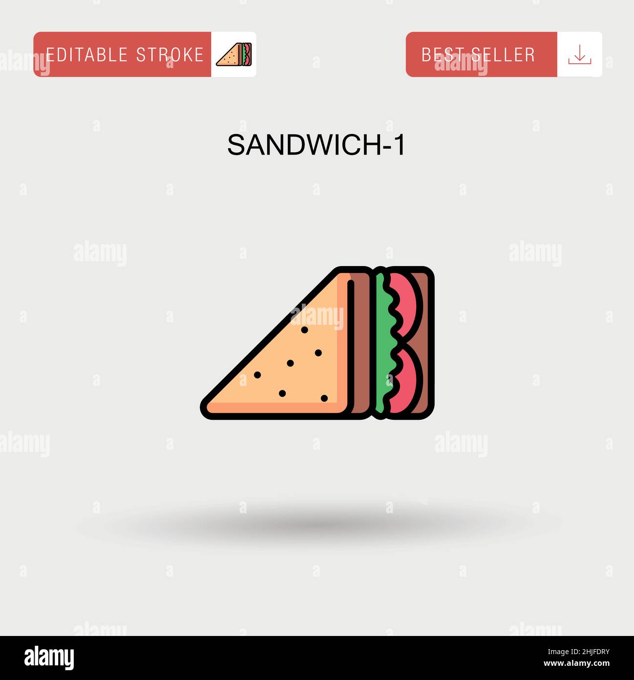 Sandwich-1 Simple vector icon Stock Vector Image & Art - Alamy