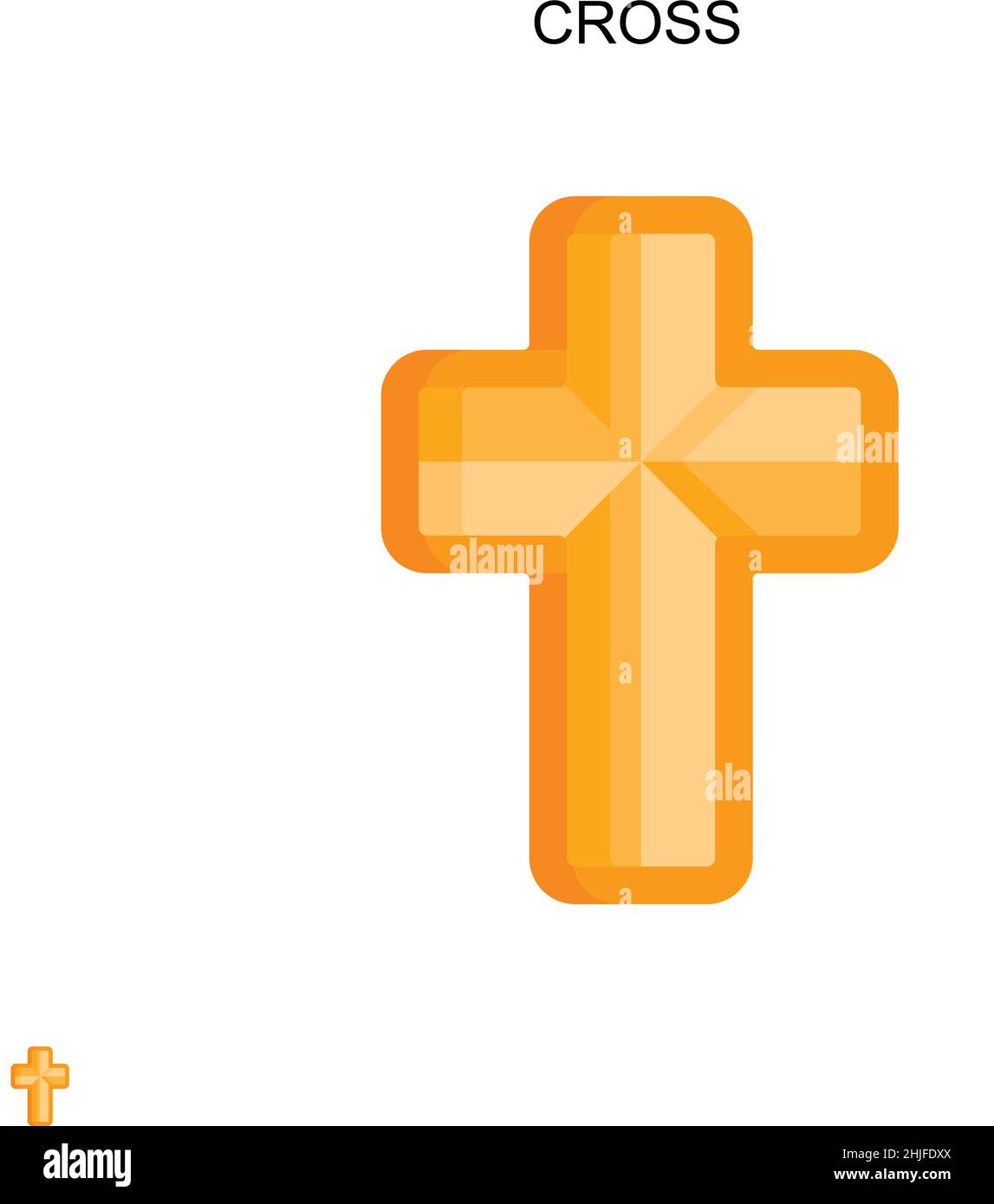 Cross Simple vector icon. Illustration symbol design template for web ...
