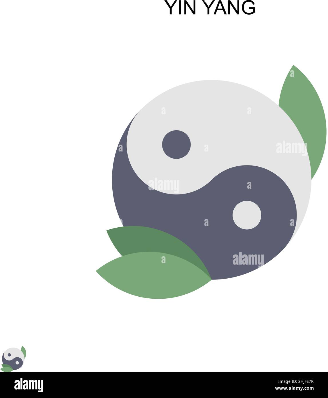 Yin yang Simple vector icon. Illustration symbol design template for ...