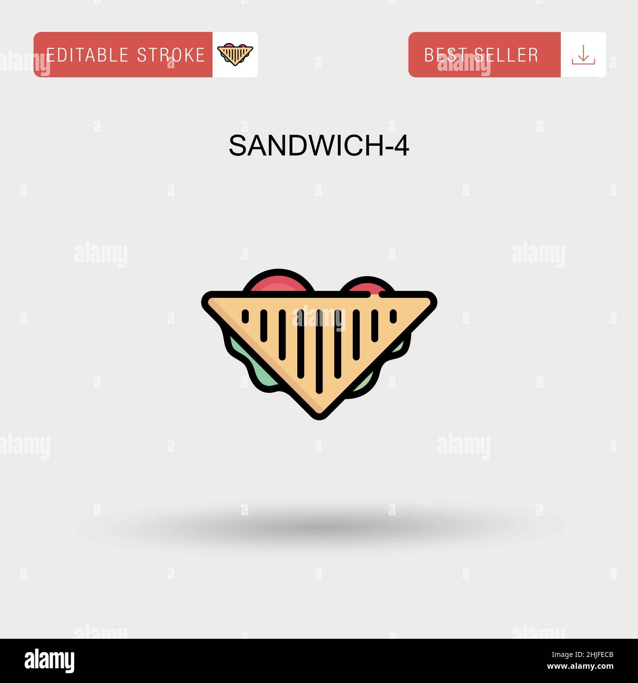 Sandwich-4 Simple vector icon Stock Vector Image & Art - Alamy