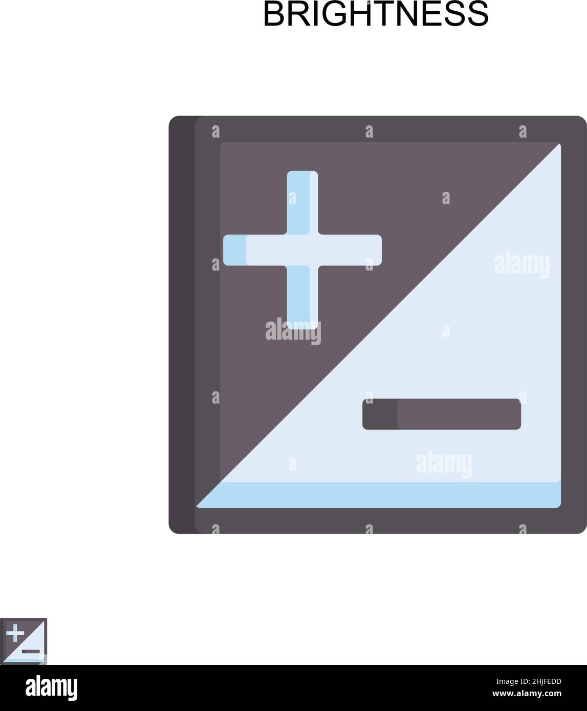 Brightness Simple vector icon. Illustration symbol design template for ...