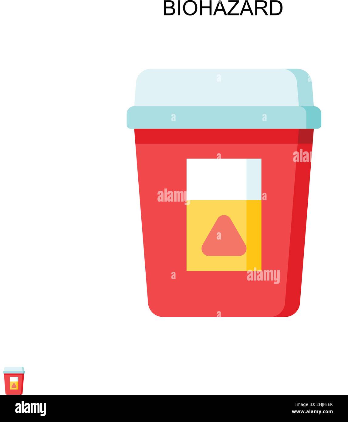 Biohazard Simple vector icon. Illustration symbol design template for ...