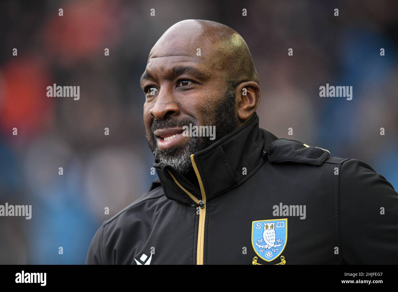 Darren Moore manager of Sheffield Wednesday looks on Stock Photo - Alamy