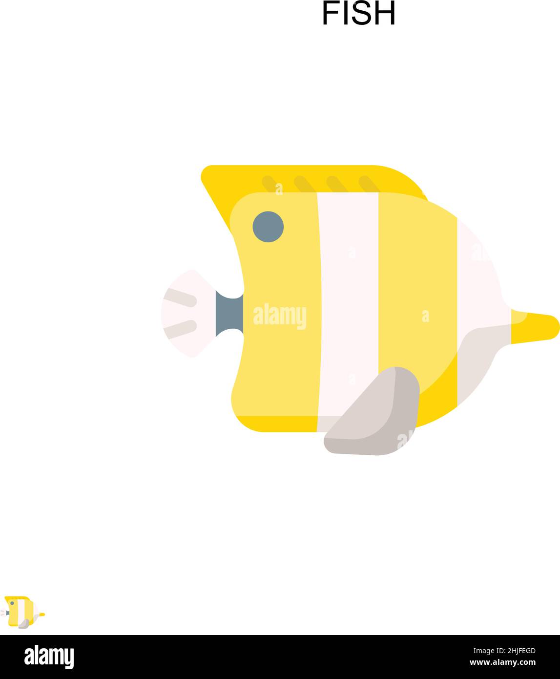 Fish Simple vector icon. Illustration symbol design template for web ...