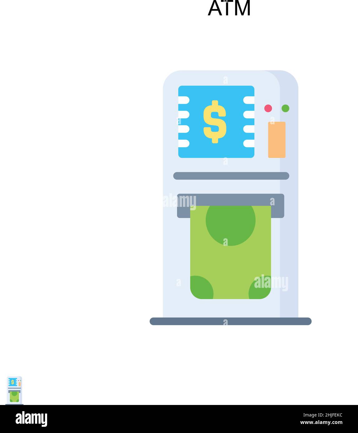 Atm Simple vector icon. Illustration symbol design template for web ...