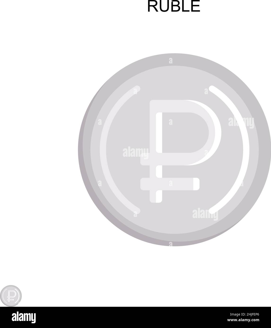 Ruble Simple vector icon. Illustration symbol design template for web ...