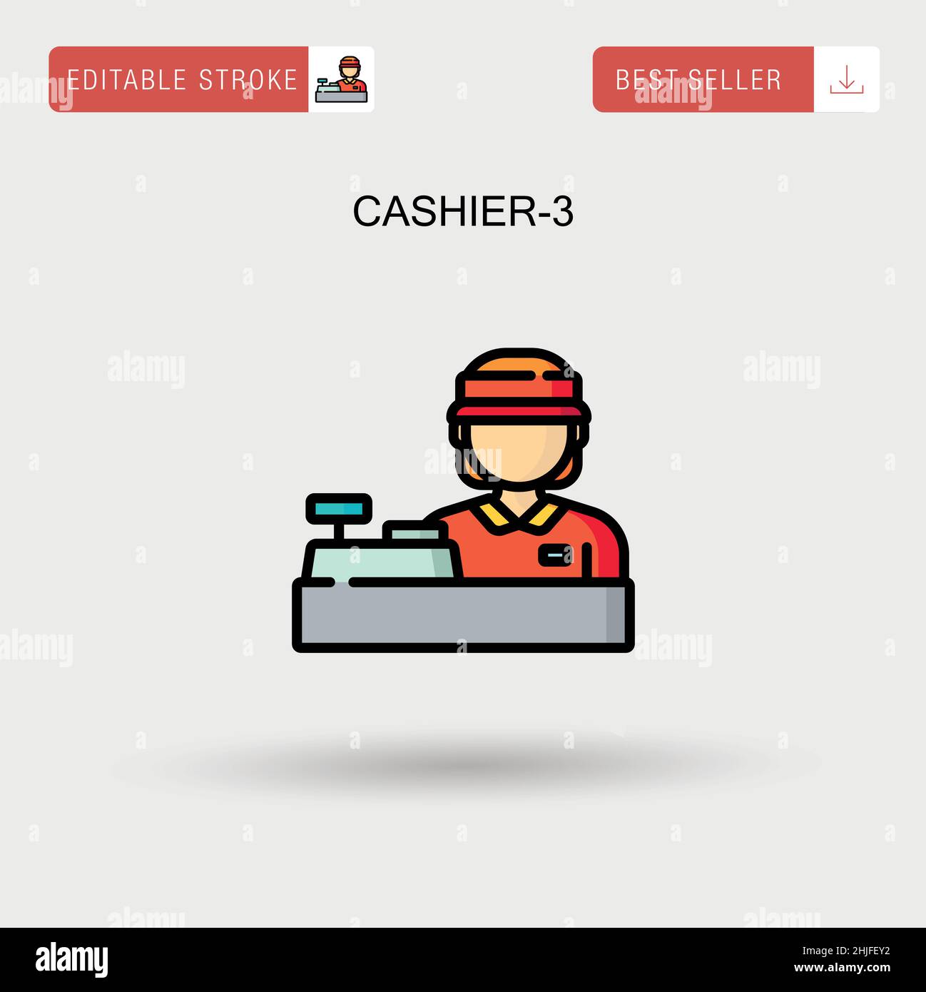 Cashier-3 Simple vector icon Stock Vector Image & Art - Alamy