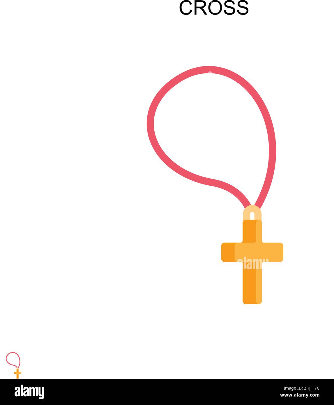 Cross Simple vector icon. Illustration symbol design template for web ...