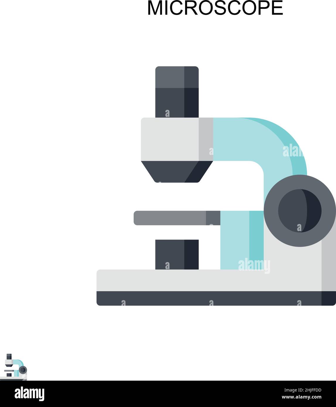 Microscope Simple vector icon. Illustration symbol design template for ...