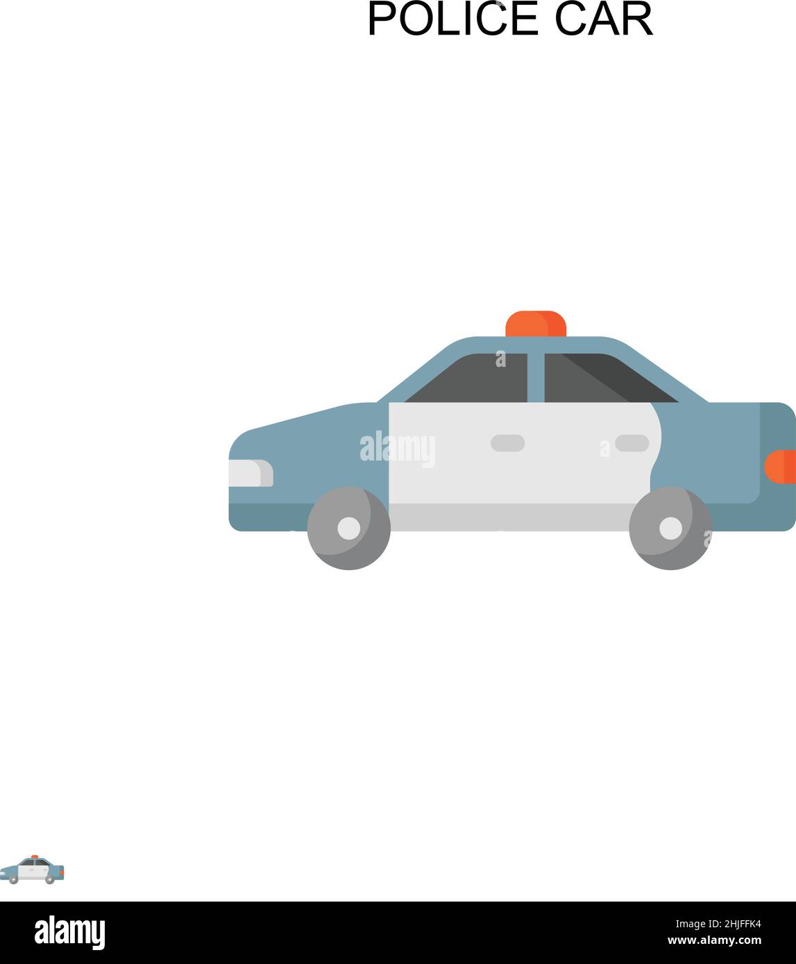 Police car Simple vector icon. Illustration symbol design template for ...