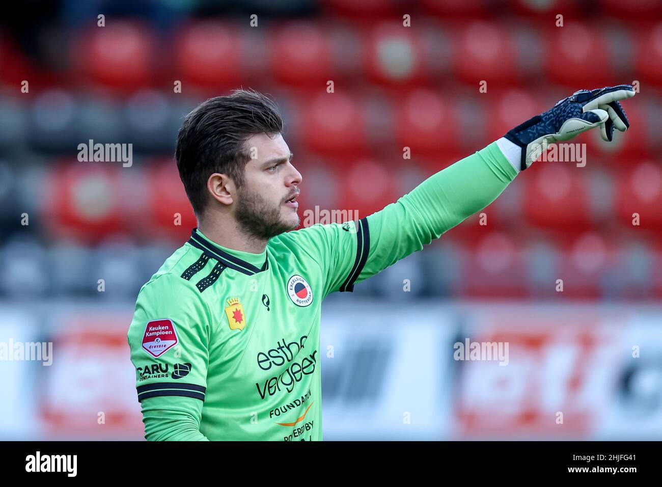 ROTTERDAM, NETHERLANDS - JANUARY 29: Goalkeeper Stijn van Gassel of ...