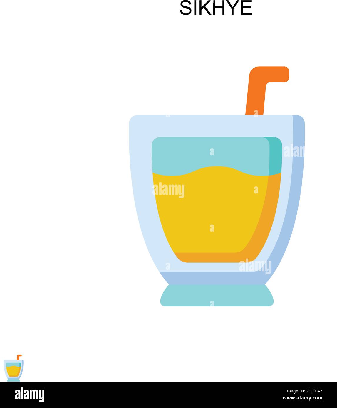 Sikhye Simple vector icon. Illustration symbol design template for web ...