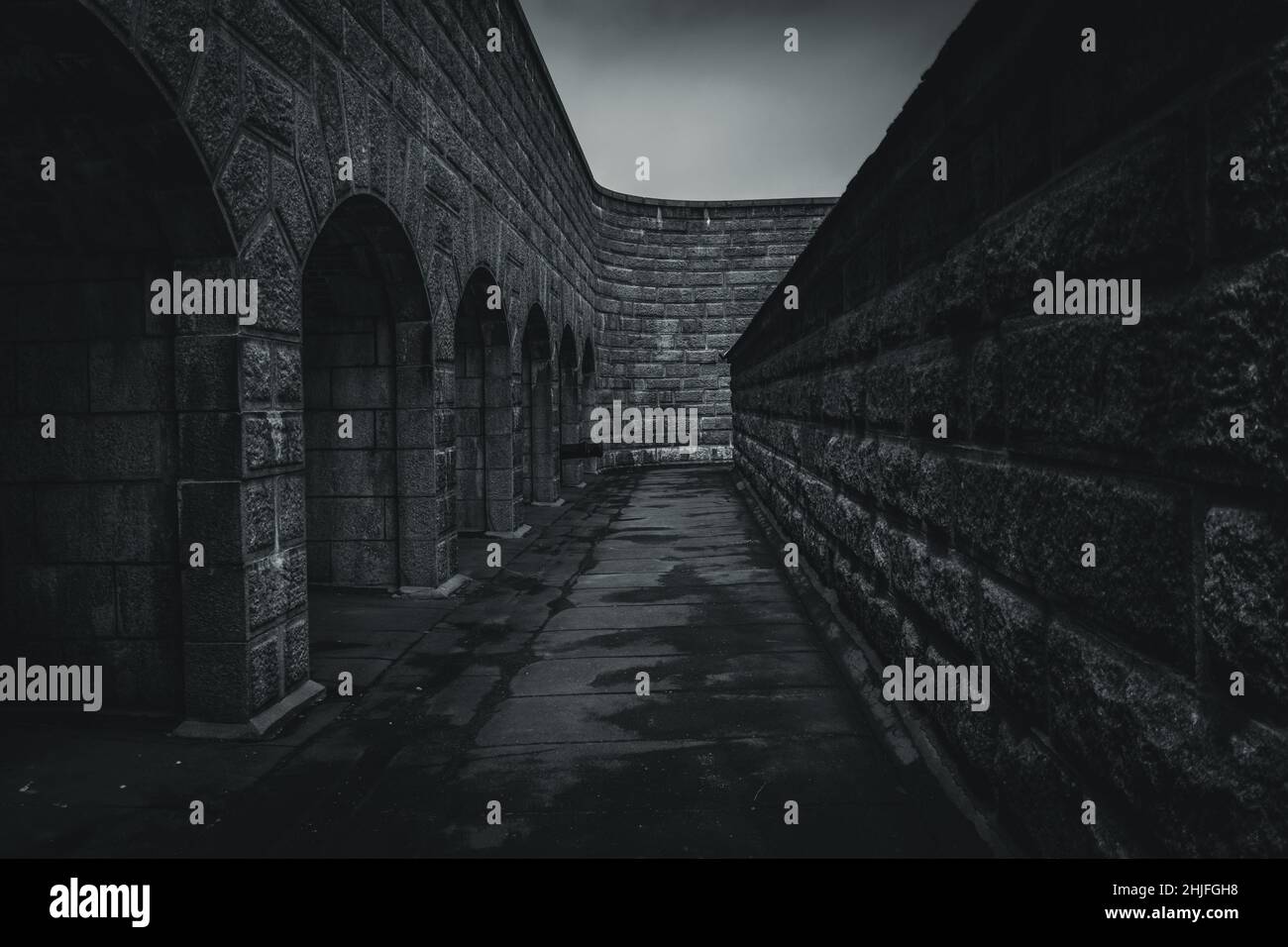 the inner fort walls in Fort George on Citadel hill halifax nova scotia ...