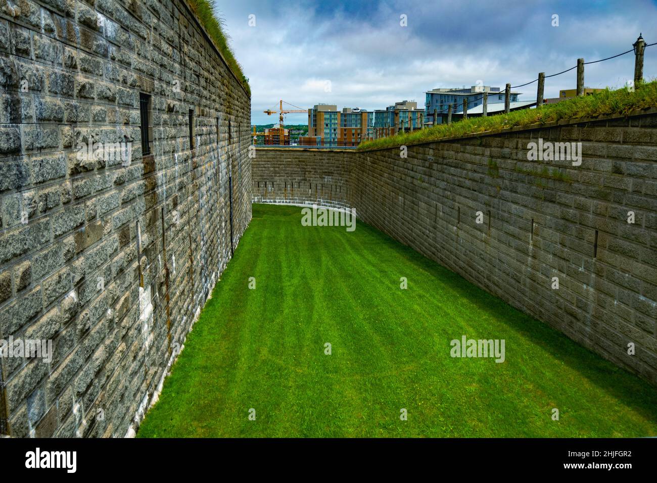 dry ditch that wraped around fort george Stock Photo - Alamy