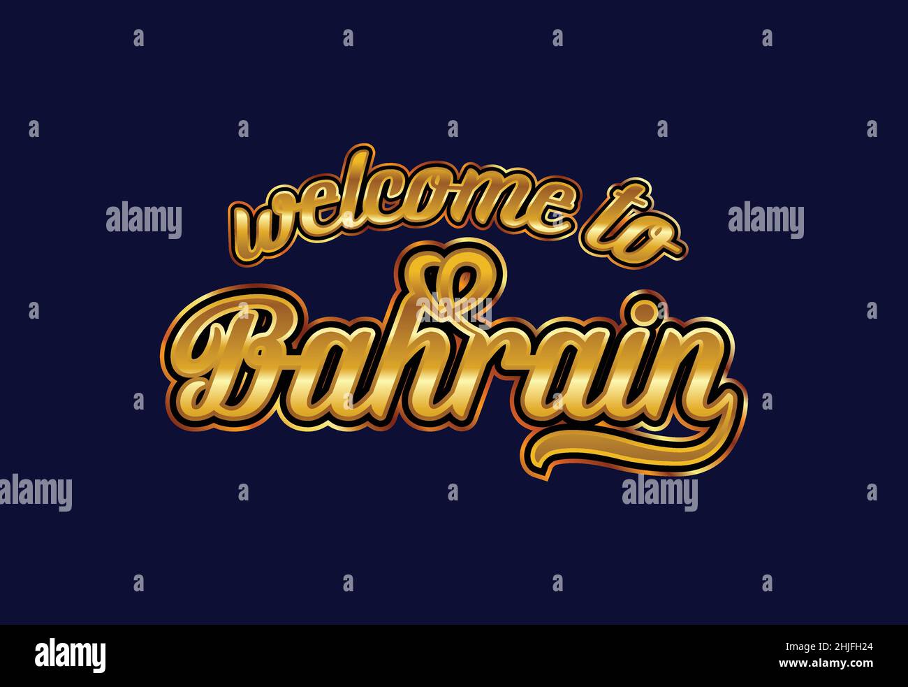 Welcome To Bahrain Word Text Creative Font Design Illustration. Welcome ...