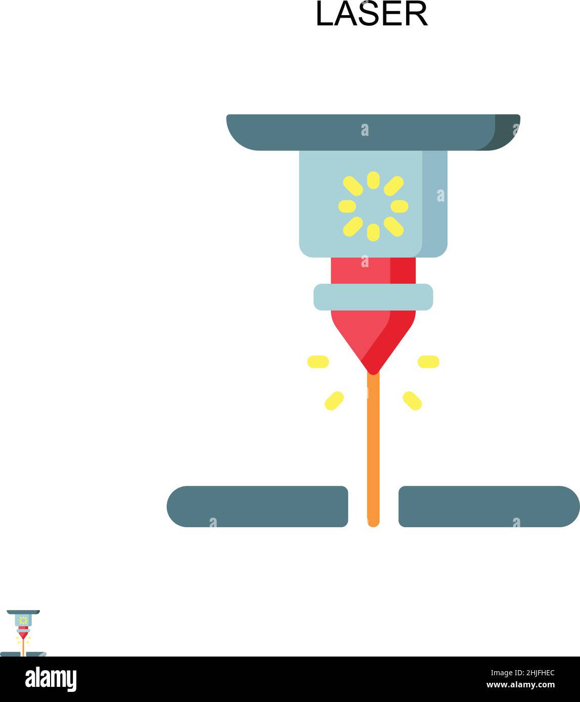 Laser Simple vector icon. Illustration symbol design template for web ...