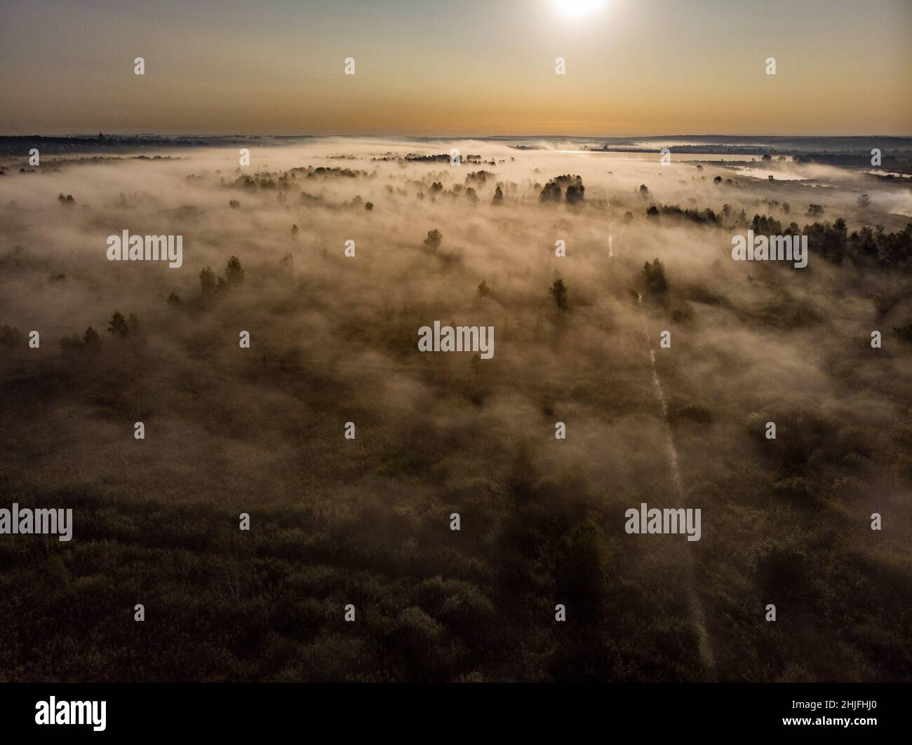 Aerial fog over misty mountain hi-res stock photography and images - Alamy