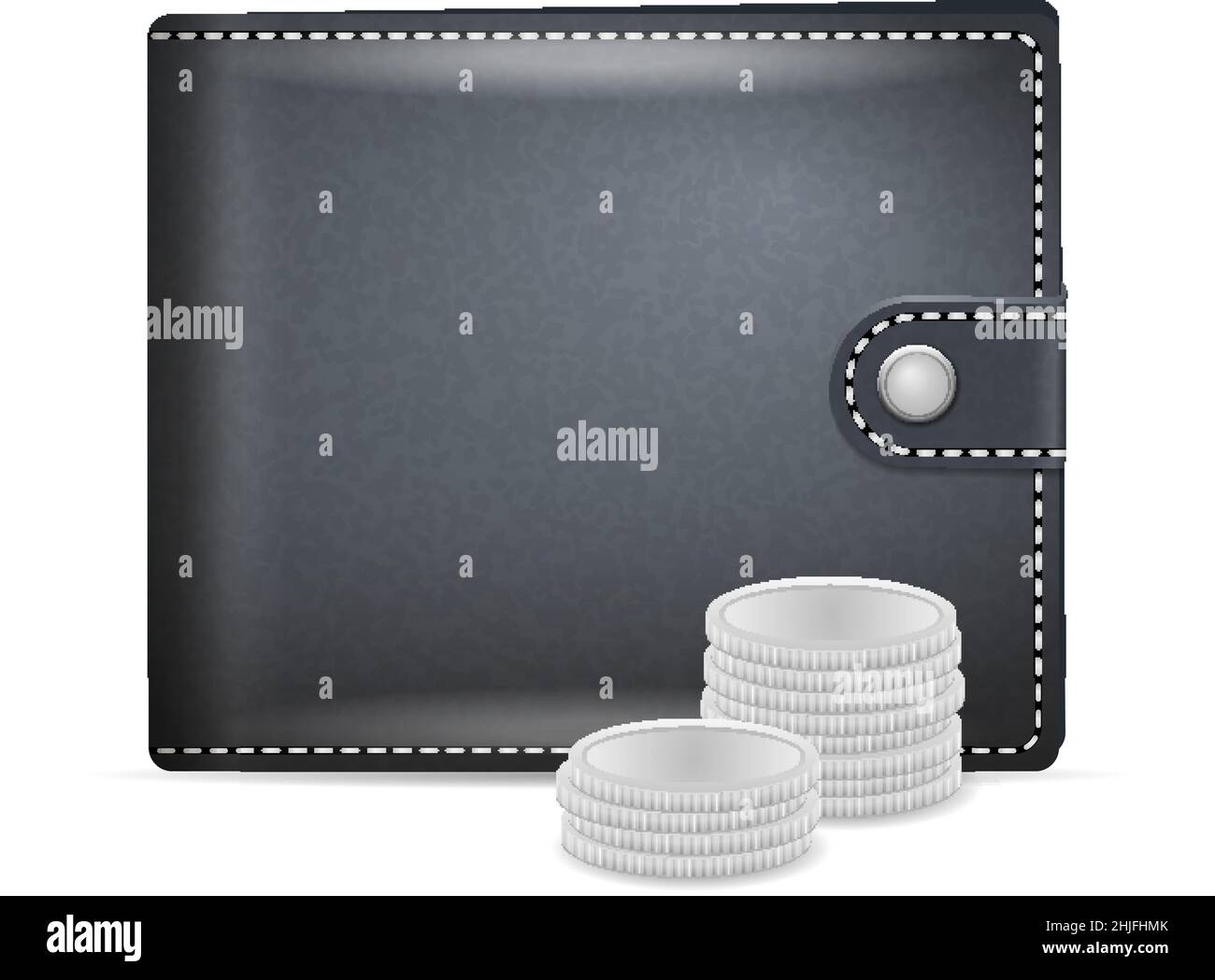 Leather coin wallet on Stock Vector Images - Alamy