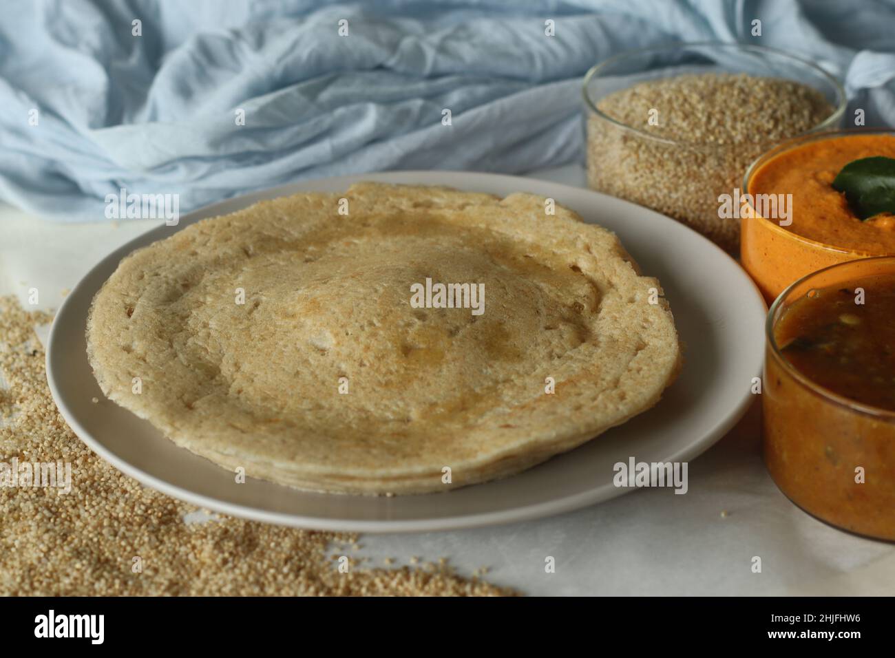 Little millet soft dosa. Made with a fermented batter of little millet ...