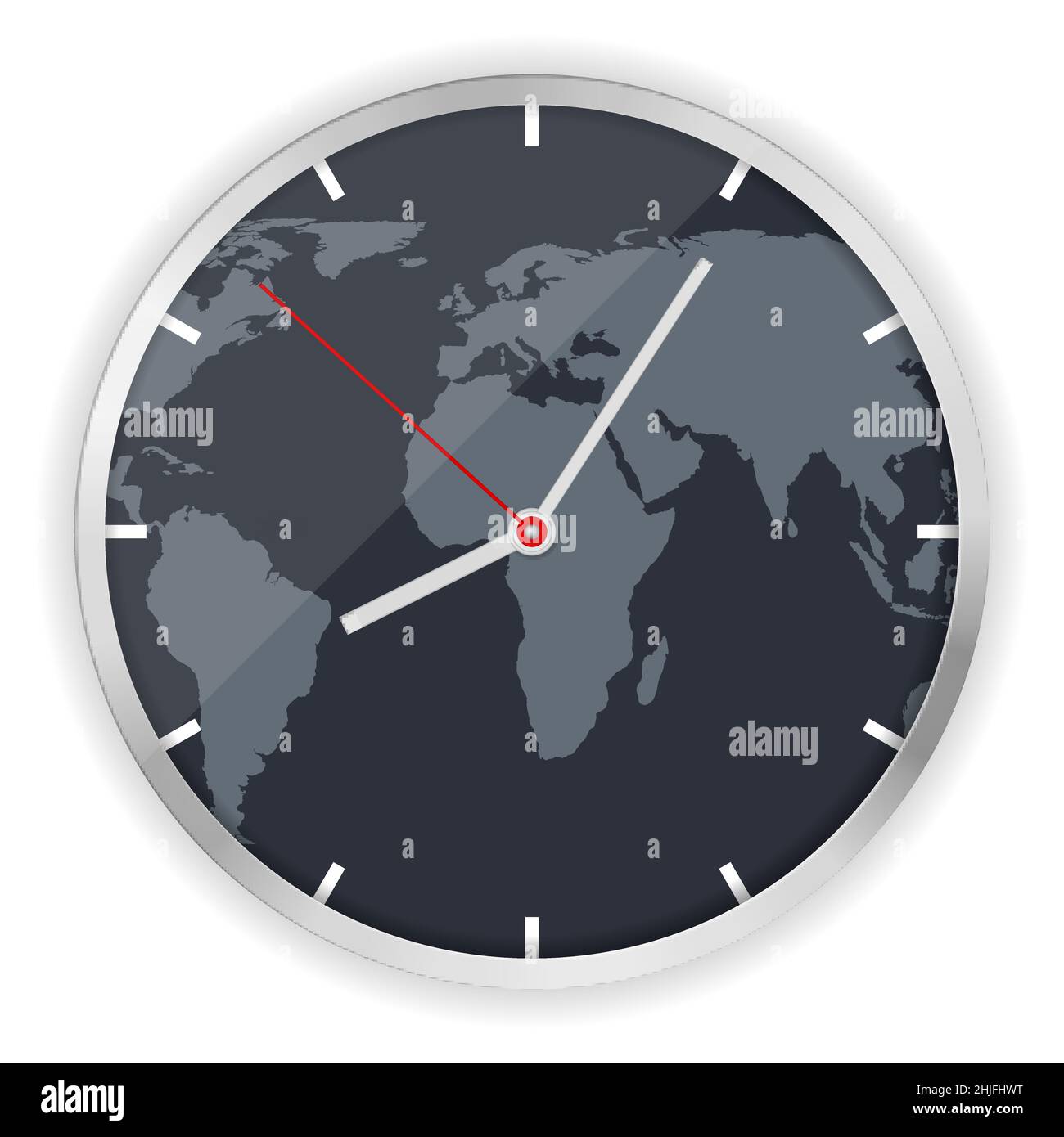 Wall clock on a white background. Vector illustration Stock Vector ...