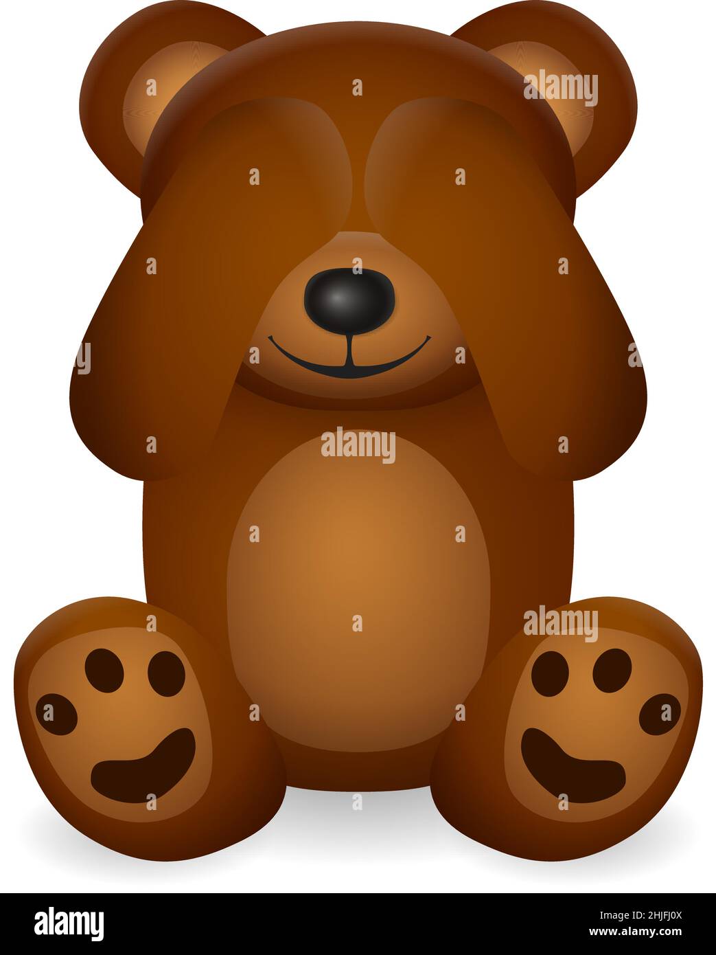 Teddy bear on a white background. Vector illustration Stock Vector ...