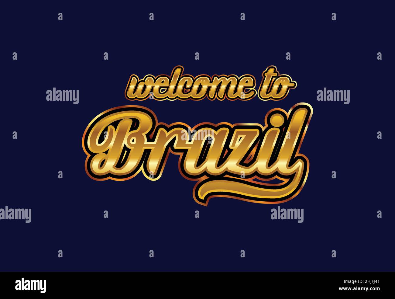 Welcome To Brazil Word Text Creative Font Design Illustration. Welcome ...