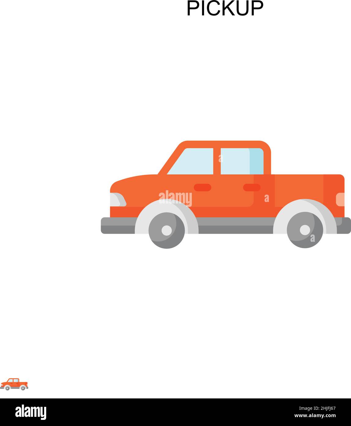 Pickup Simple vector icon. Illustration symbol design template for web ...