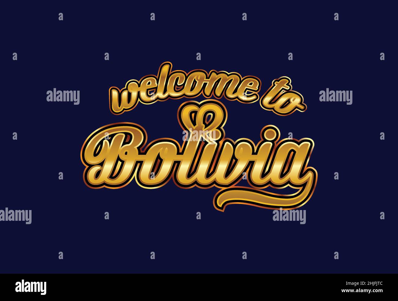 Welcome To Bolivia Word Text Creative Font Design Illustration. Welcome ...