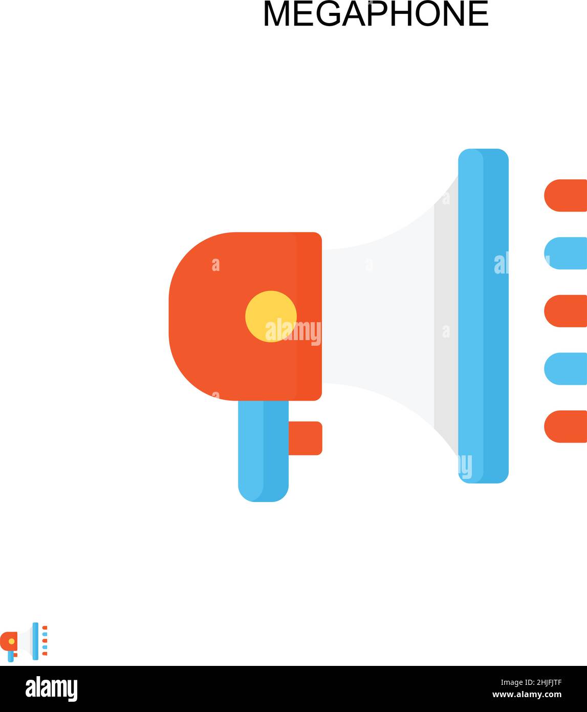 Megaphone Simple vector icon. Illustration symbol design template for ...