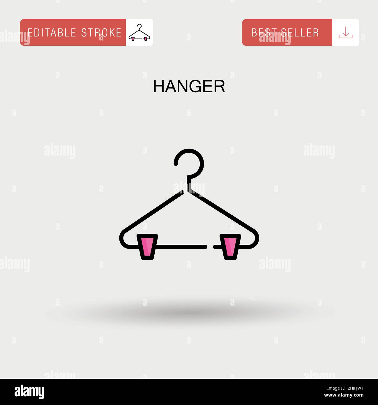 Hanger Simple vector icon Stock Vector Image & Art - Alamy