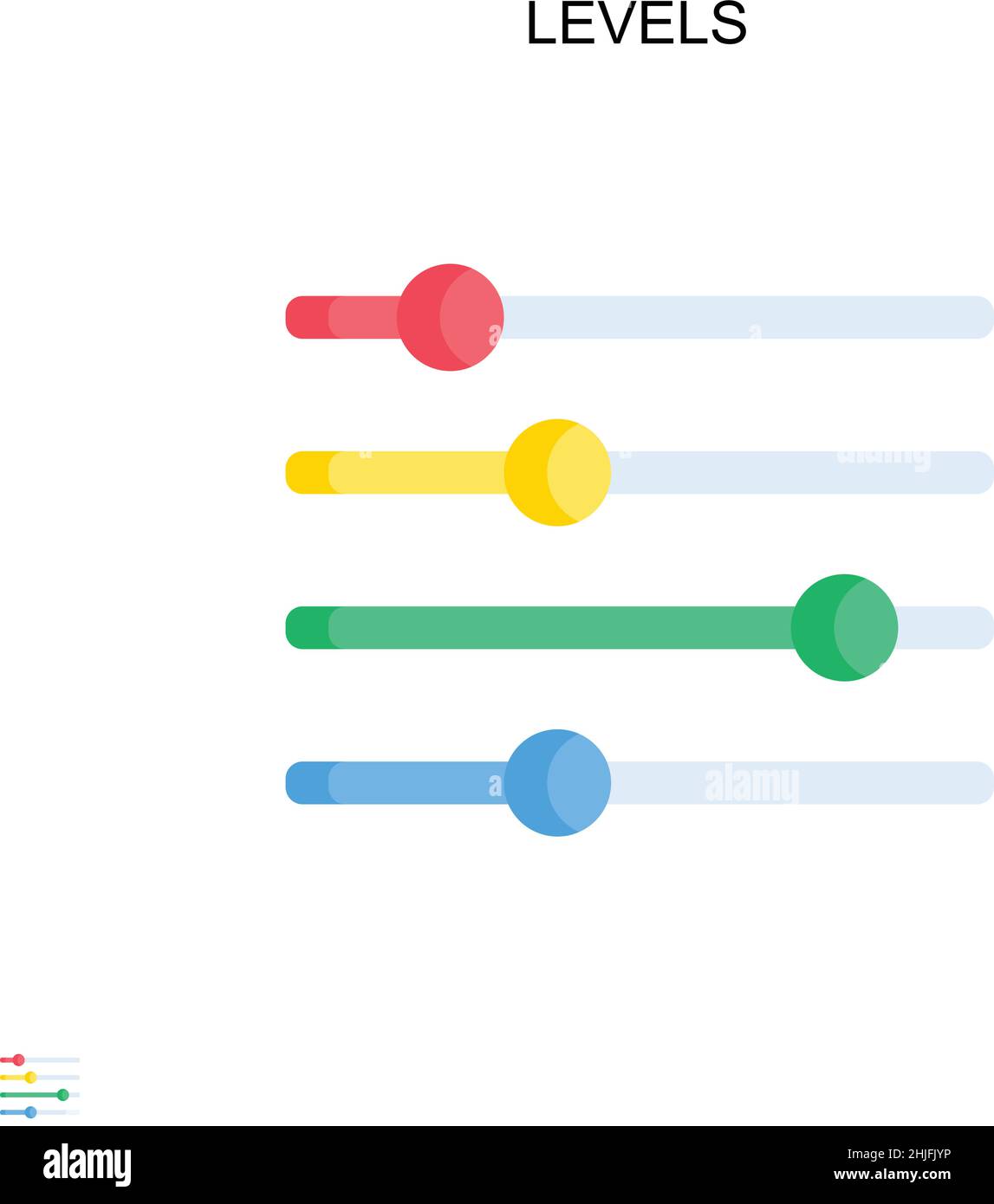 Levels Simple vector icon. Illustration symbol design template for web ...