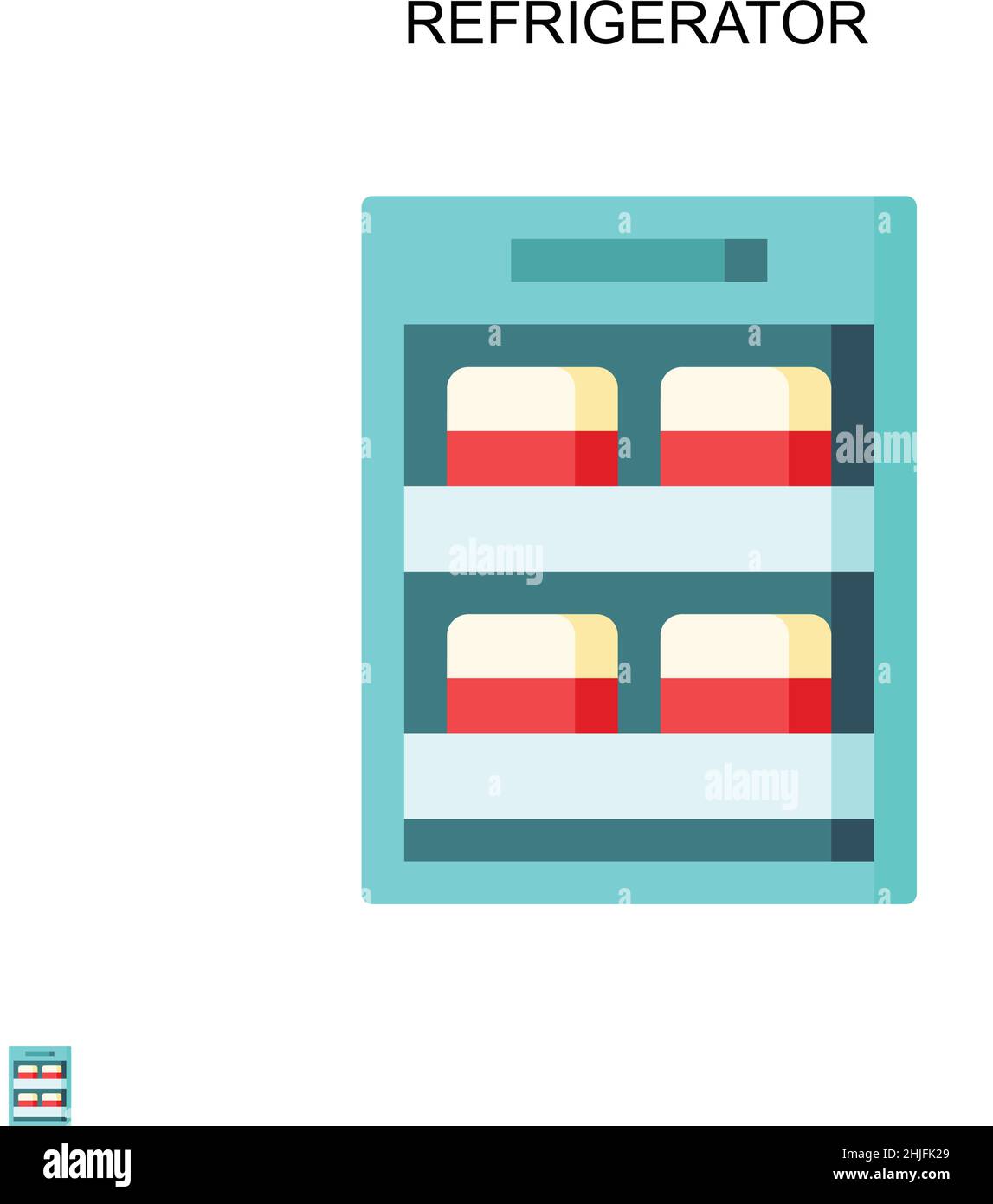 Refrigerator Simple vector icon. Illustration symbol design template for web mobile UI element ...