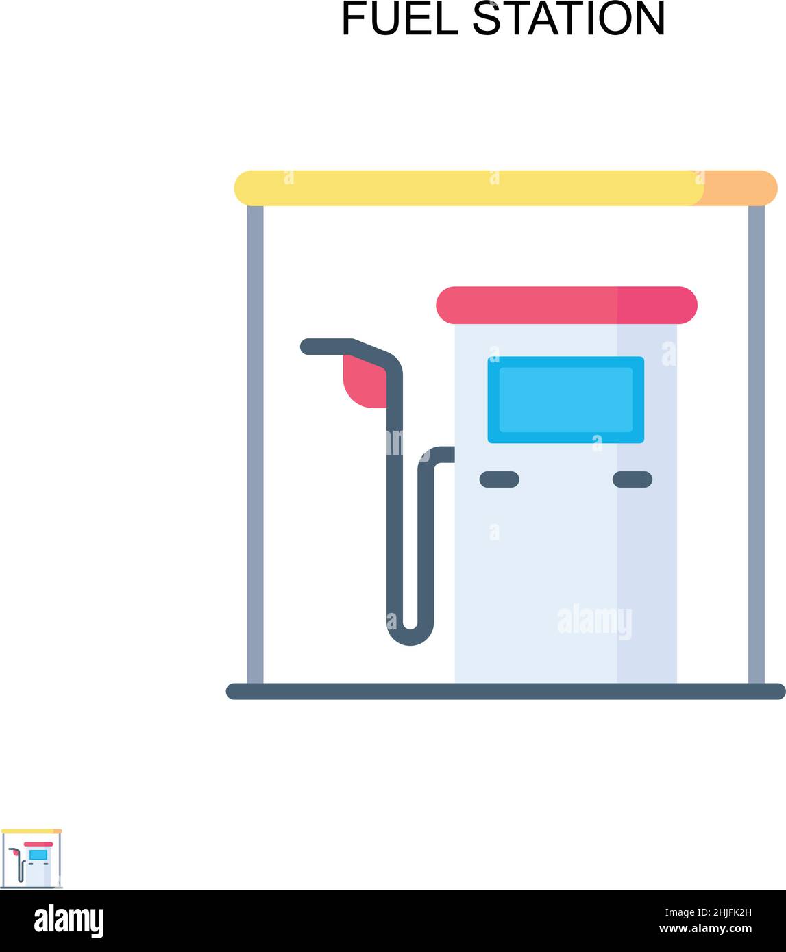 Fuel station Simple vector icon. Illustration symbol design template ...