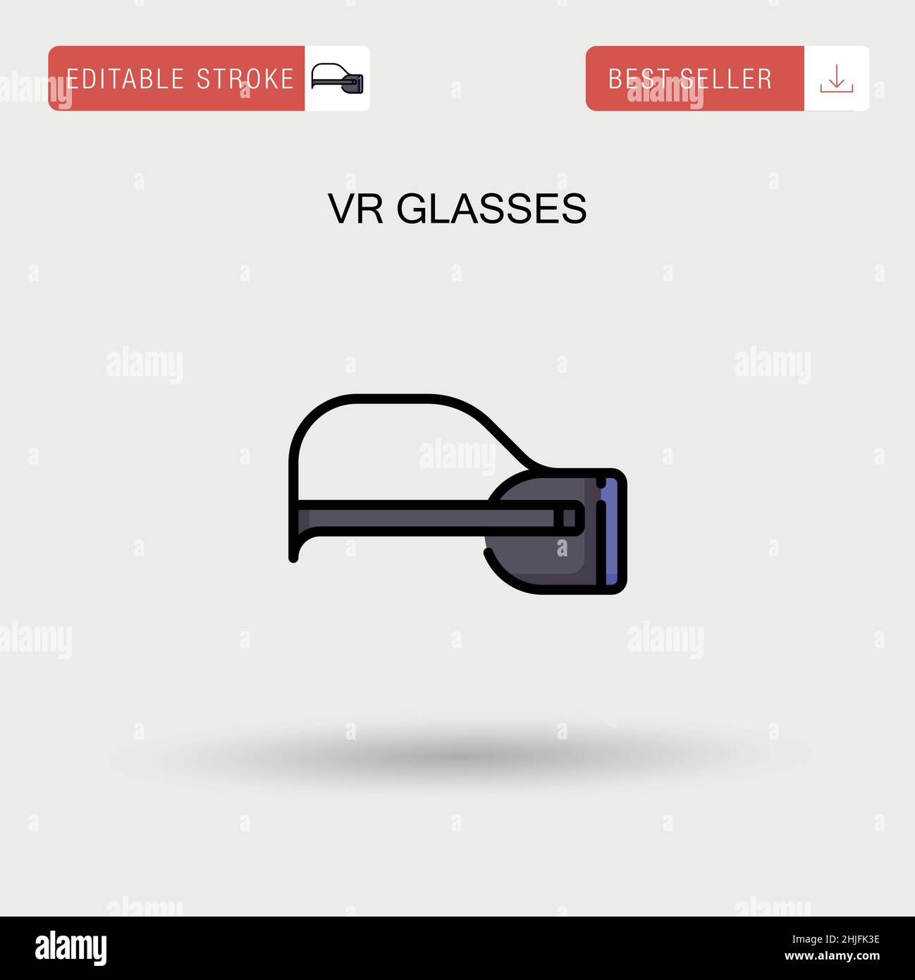 Vr glasses Simple vector icon Stock Vector Image & Art - Alamy