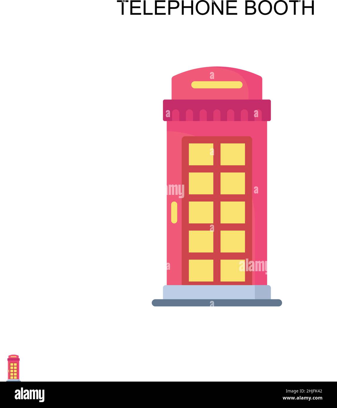 Telephone Booth Simple Vector Icon Illustration Symbol Design Template For Web Mobile Ui