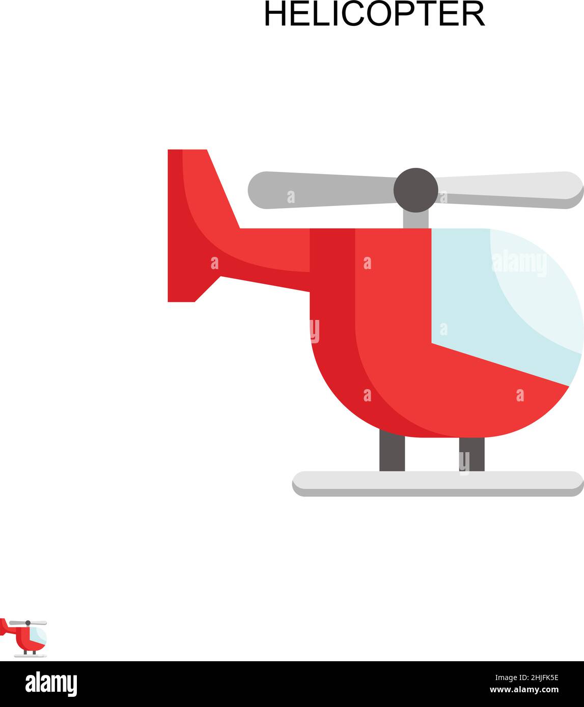 Helicopter Simple vector icon. Illustration symbol design template for ...