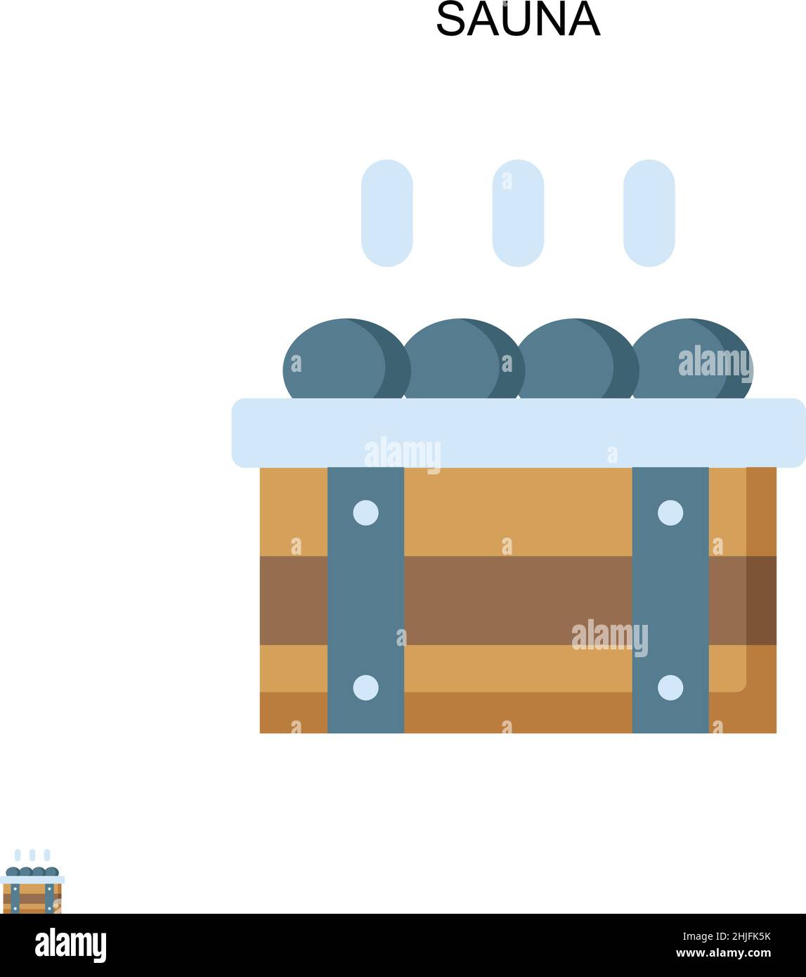 Sauna Simple vector icon. Illustration symbol design template for web ...