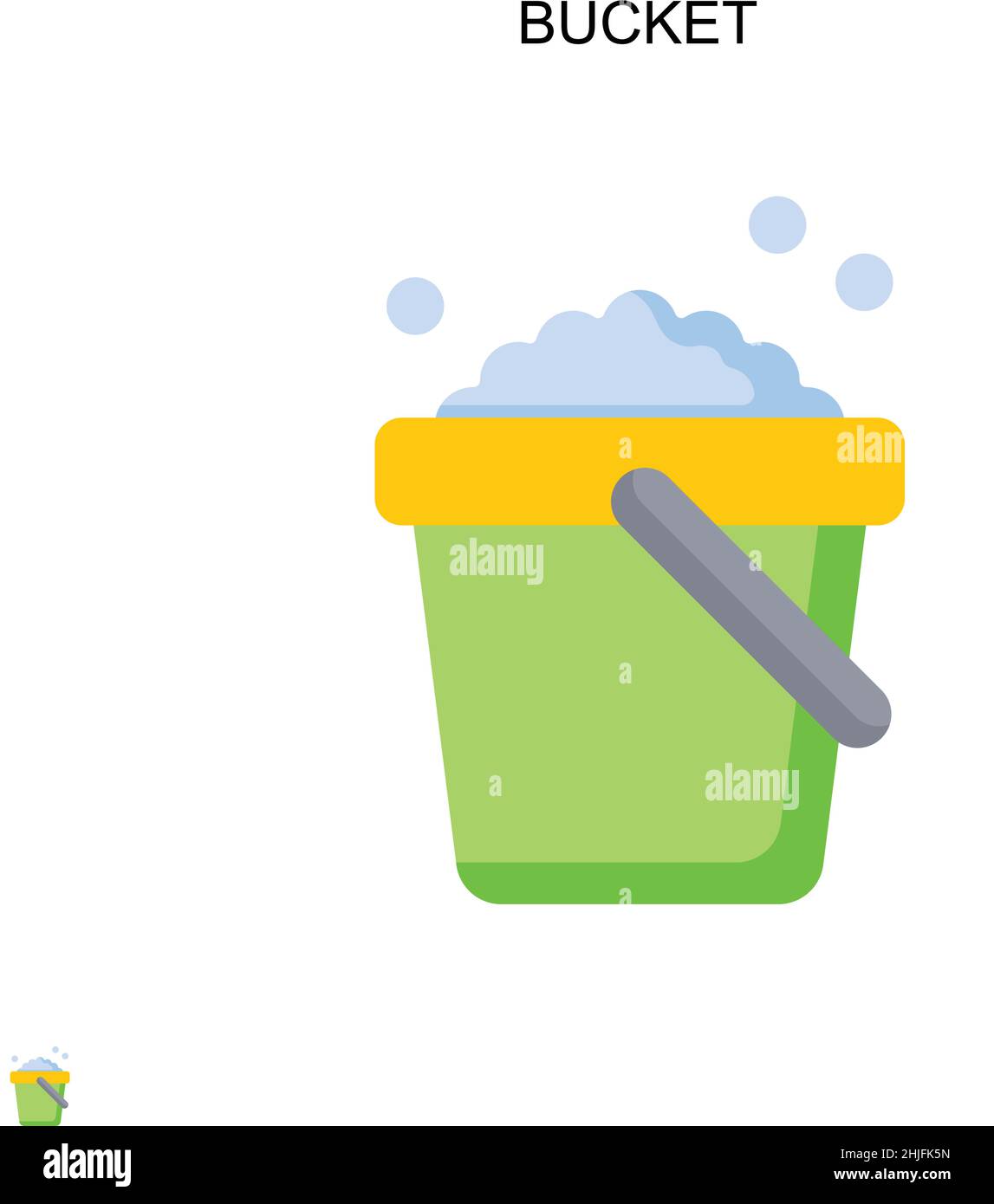 Bucket Simple vector icon. Illustration symbol design template for web ...