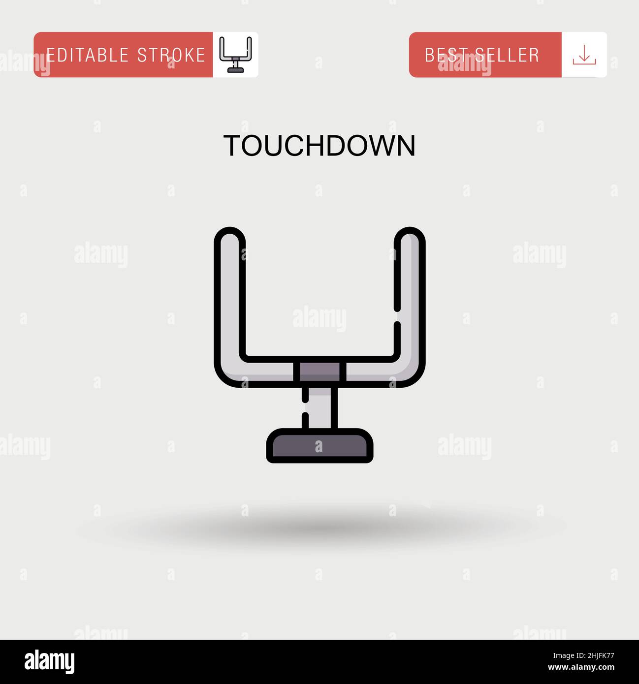Touchdown Simple vector icon Stock Vector Image & Art - Alamy