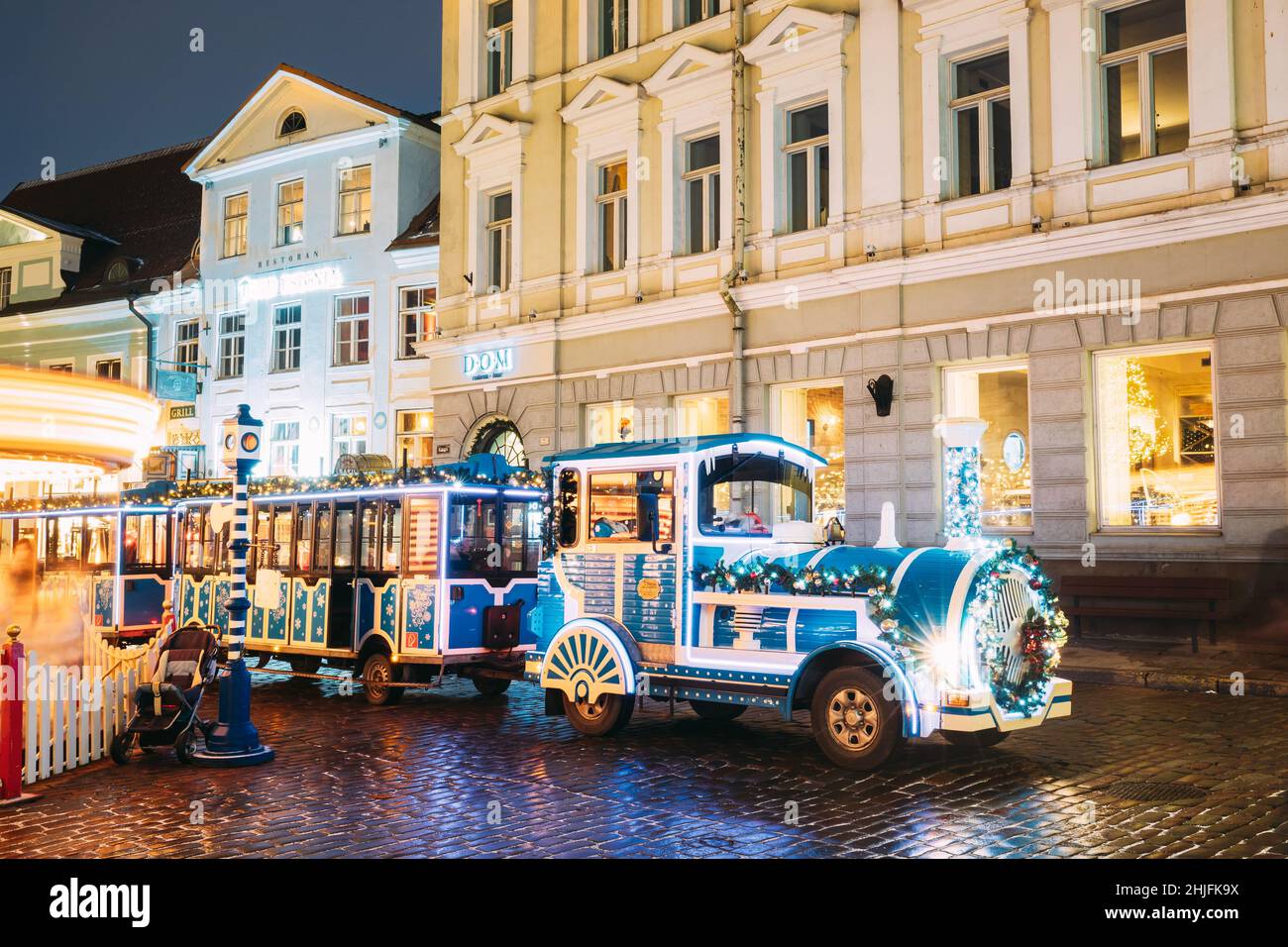 Old locomotive in the city hall square hi-res stock photography and ...